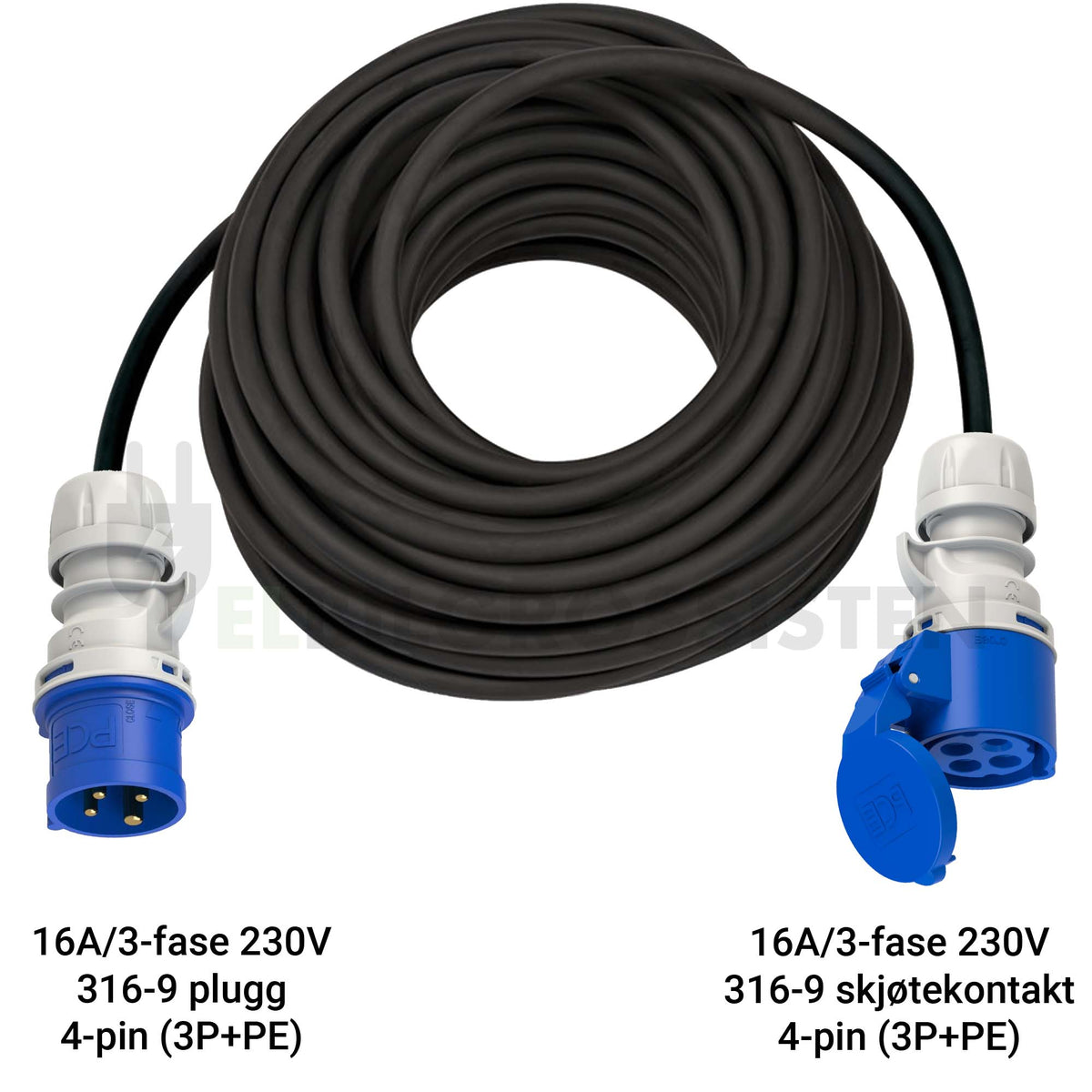 Extension cord/ extension cable- CEE/ industrial connector- 10 /15 /20 ...
