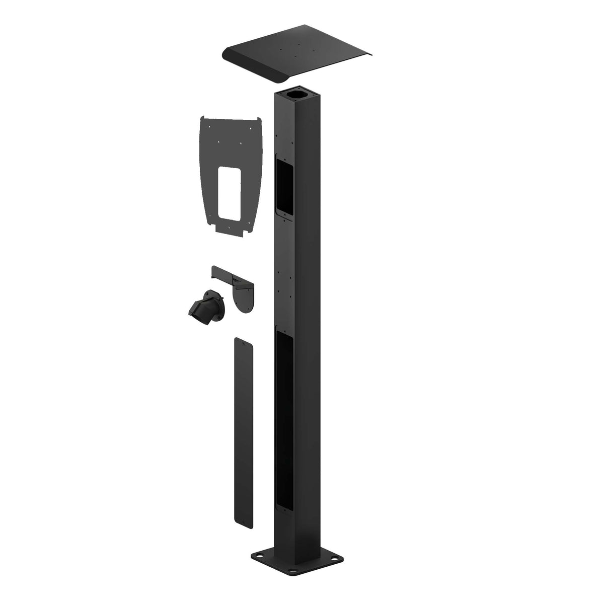 X POLE - ONE - Zaptec Pro - 150 + 120 cm - Charging pole - Electric car ...